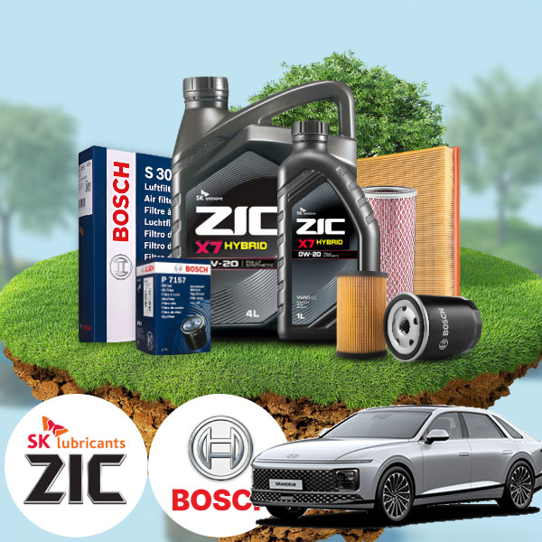 그랜저(디올뉴)(25~)GN7 1.6(하브)G 가솔린 지크 X7 하이브리드 전용 0W20 합성엔진오일 5리터 필터세트
